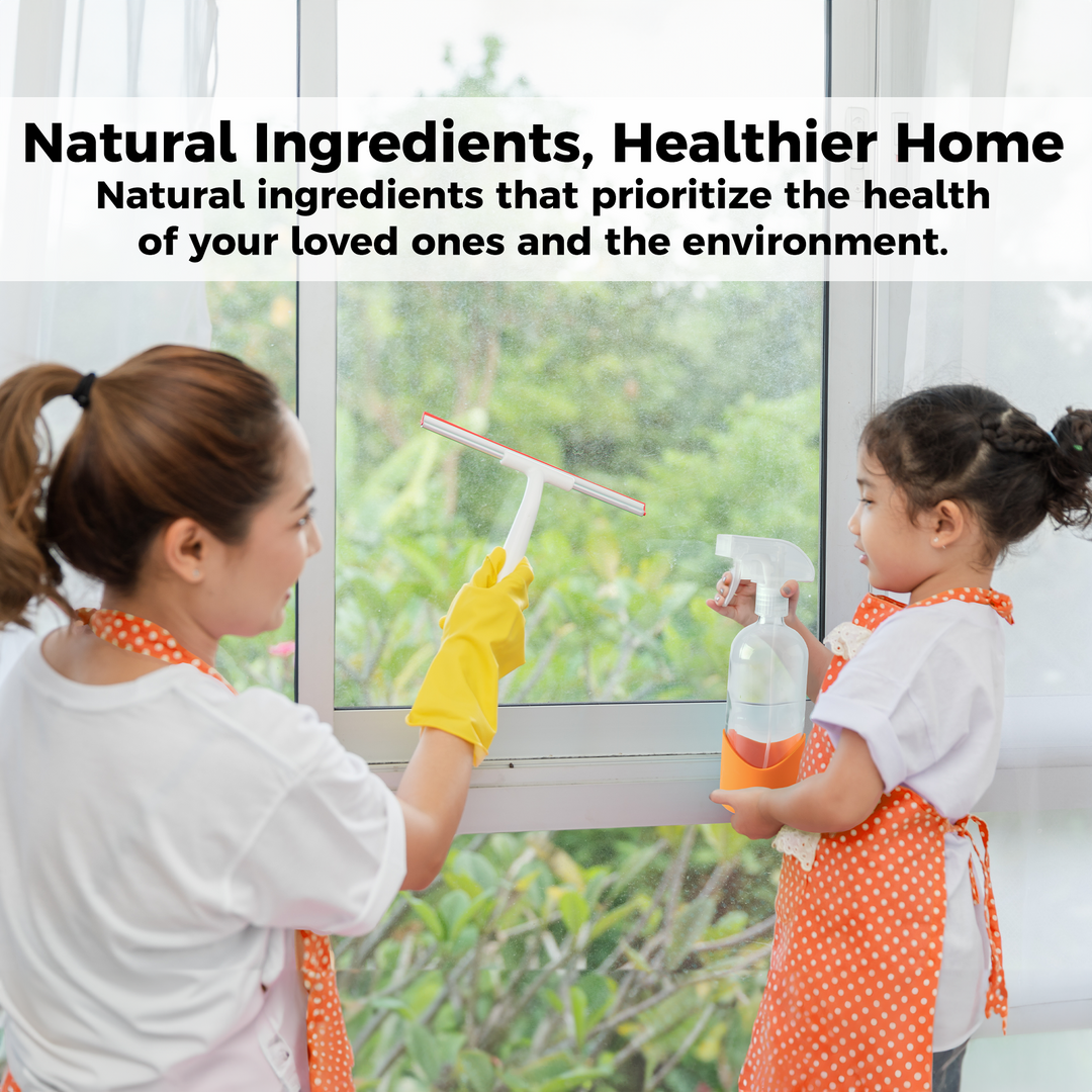 Multi-Surface Cleaner Starter Kit | Refillable Glass Spray Bottle + 6 ...