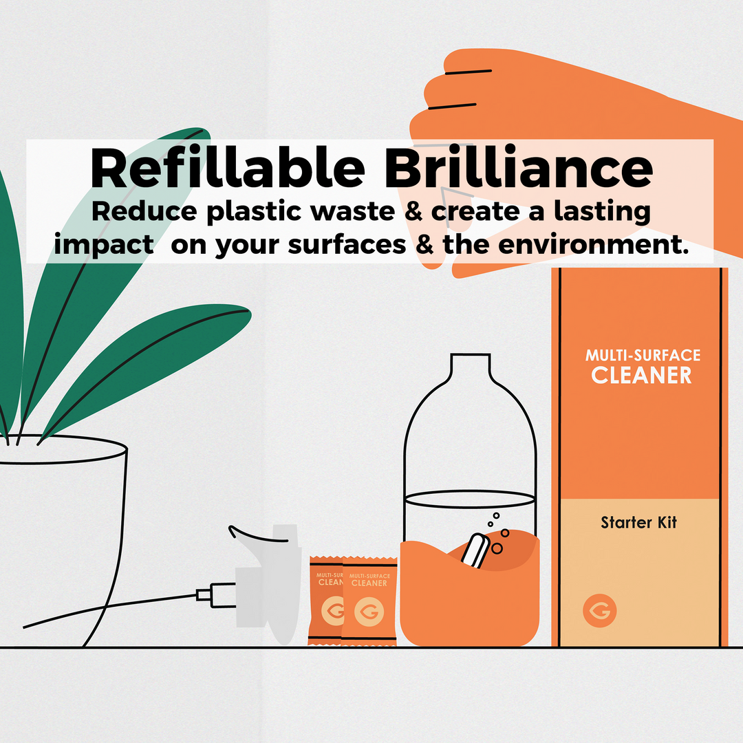 Eco-Friendly Cleaning Bundle: Multi-Surface Cleaner Starter Kit with 6 ...